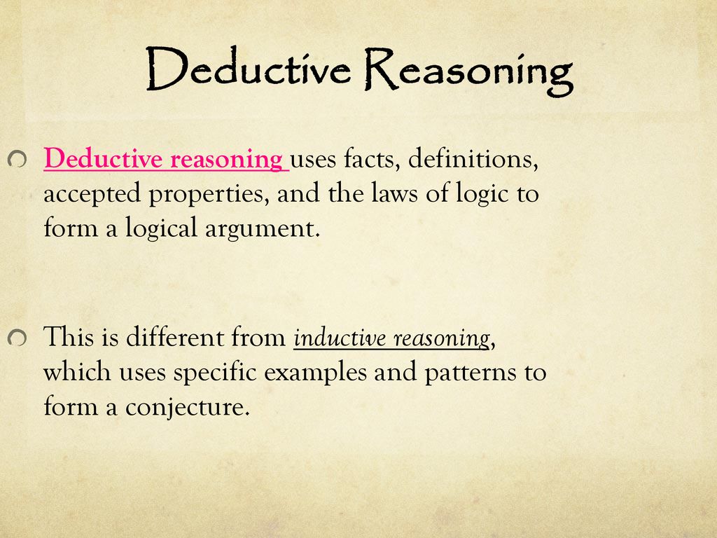 Chapter 2.3 Notes: Apply Deductive Reasoning - ppt download Chapter 2.3 Notes: Apply Deductive Reasoning - ppt download