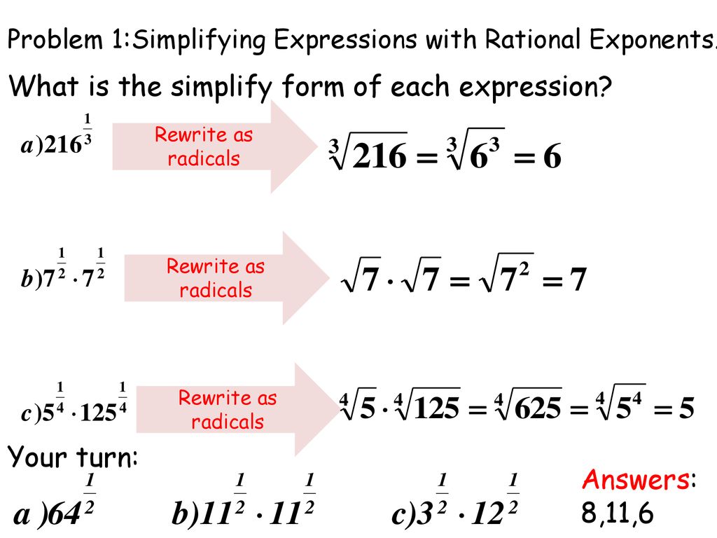 Rational Exponents What Youll Learn Ppt Download