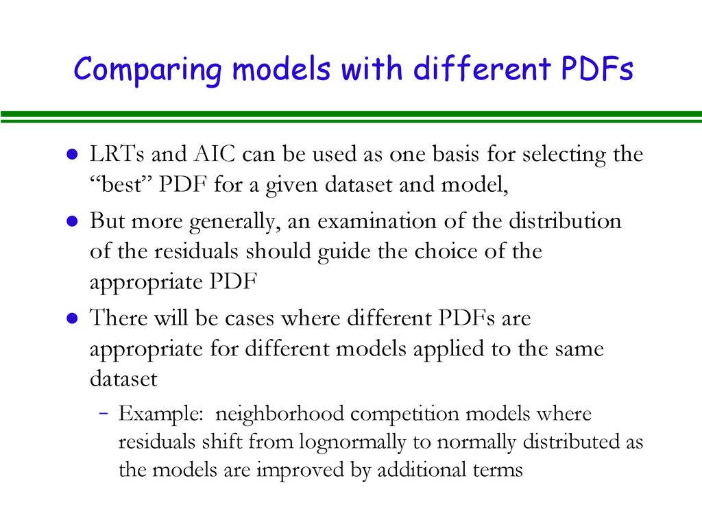 Lecture 4 Model Selection and Multimodel Inference - ppt download Lecture 4 Model Selection and Multimodel Inference - ppt download