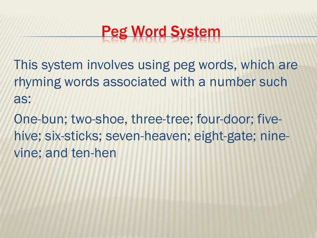 Mnemonics Acrosss The Curriculum Ppt Download