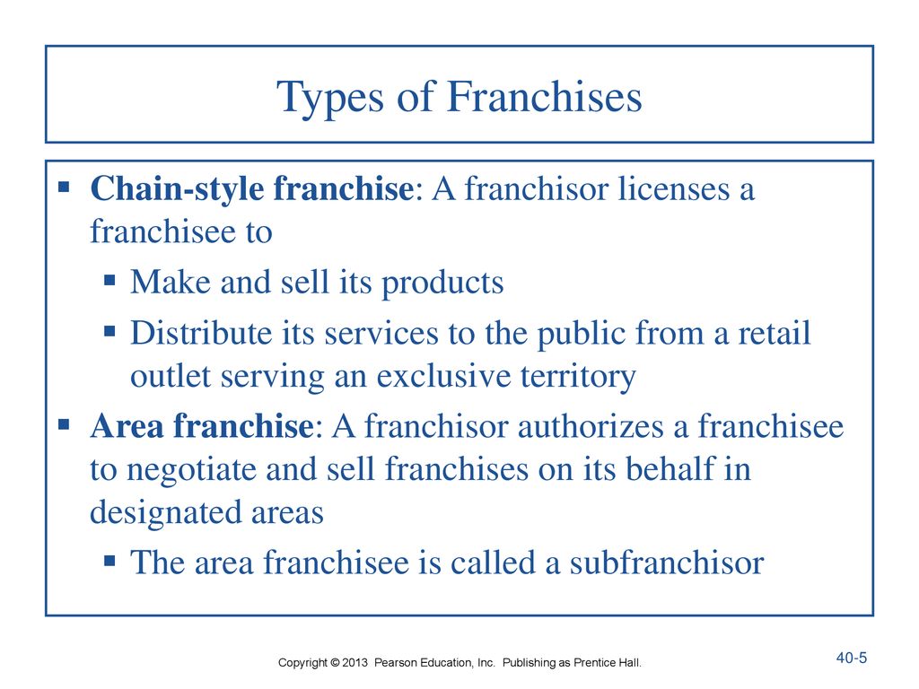 Chapter 40 Franchises And Special Forms Of Business Ppt Download