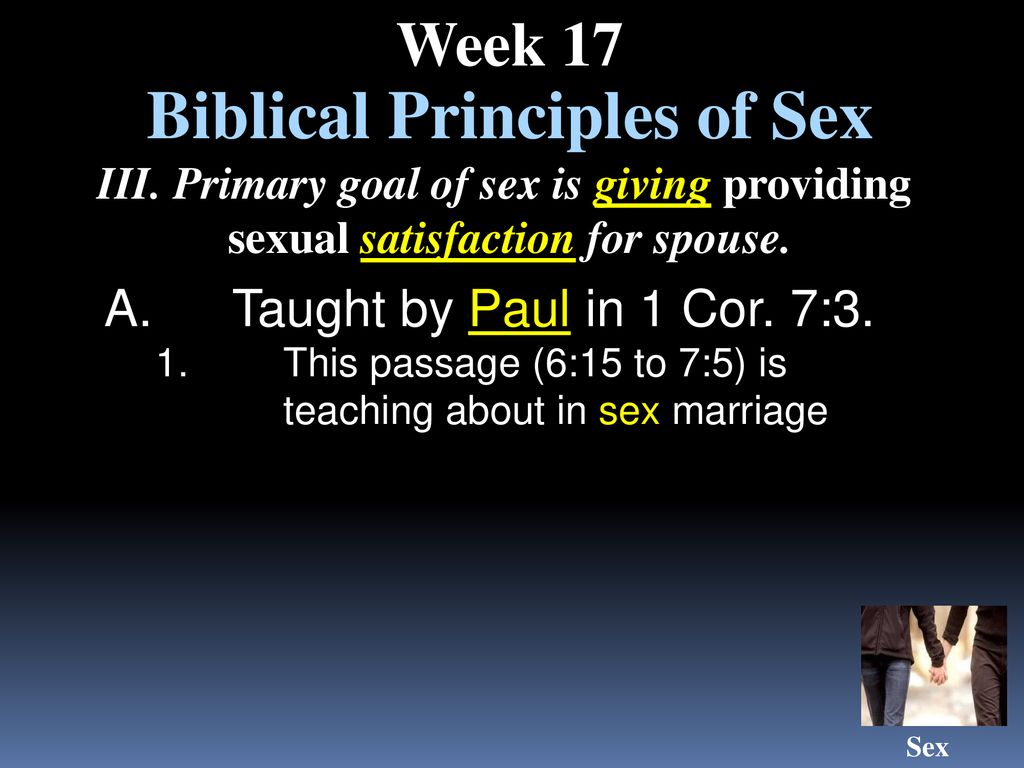 Biblical Principles Of Sex Ppt Download