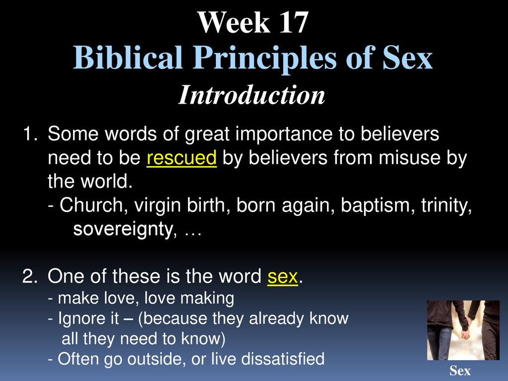 Biblical Principles Of Sex Ppt Download