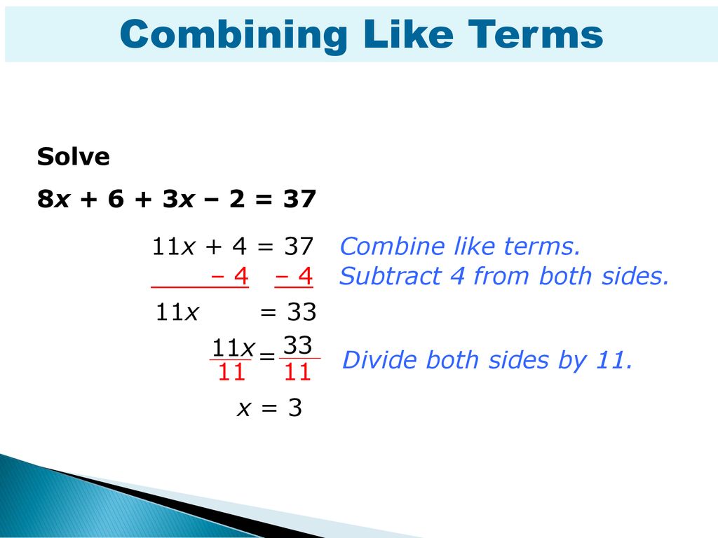 Solving Multi Step Equations Ppt Download
