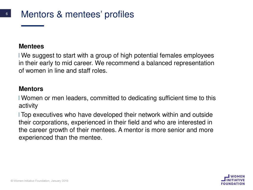Women Initiative Foundation An Inter Company Mentoring Program Ppt