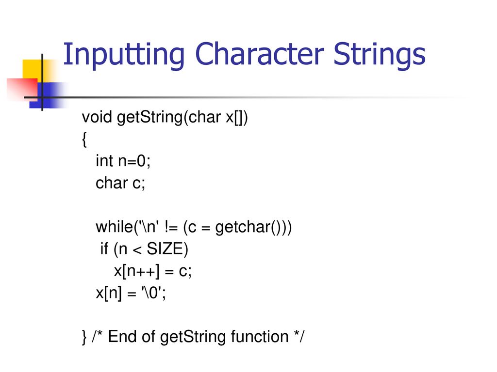 Week 9 Lesson 2 Input And Output Of Character Strings Ppt Download