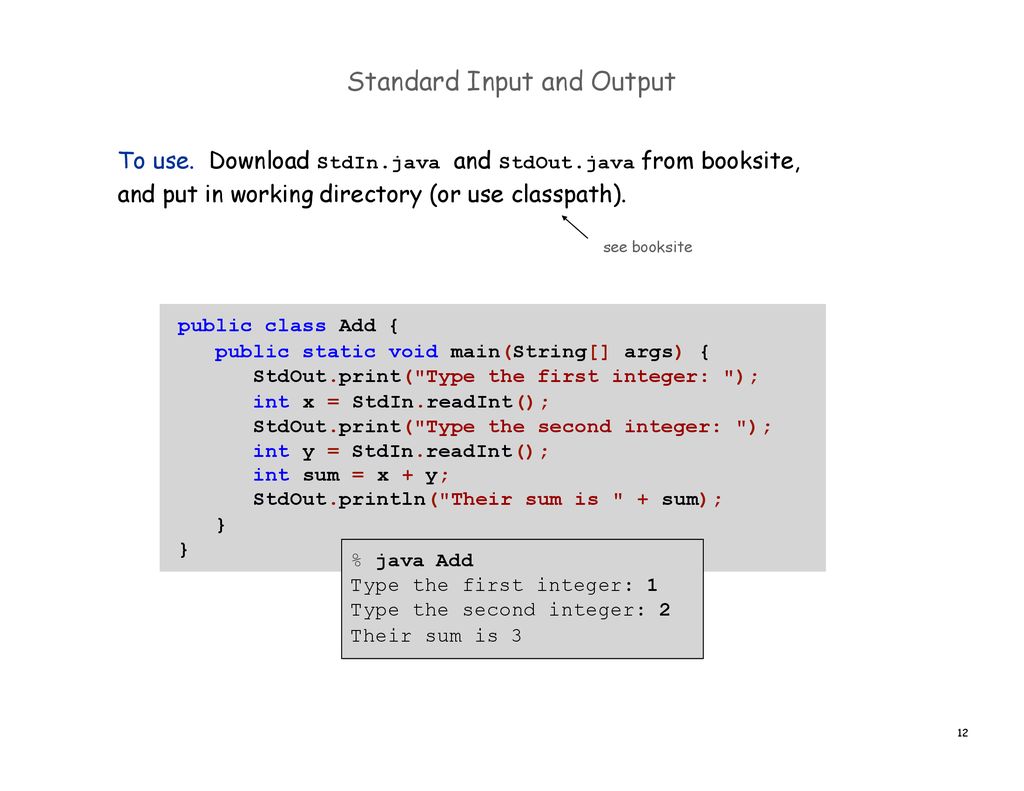 15 Input And Output Introduction To Programming In Java An Interdisciplinary Approach · Robert