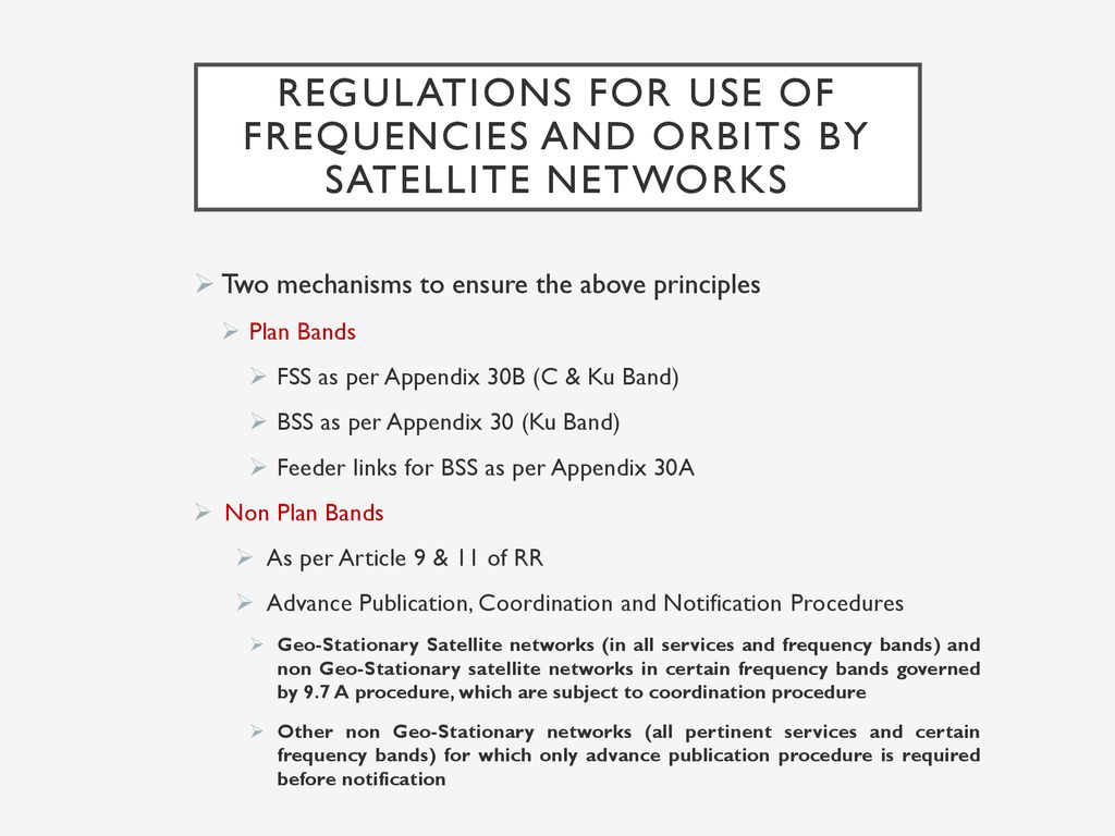 Coordination Of Satellite Networks Ppt Download