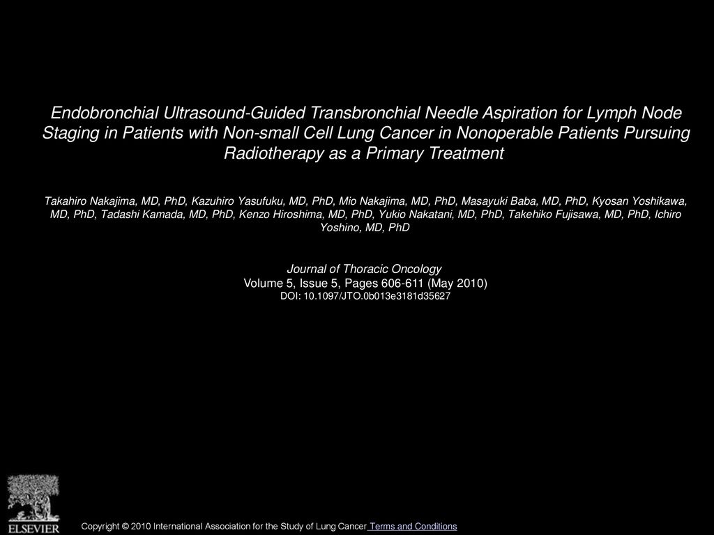 Endobronchial Ultrasound Guided Transbronchial Needle Aspiration For