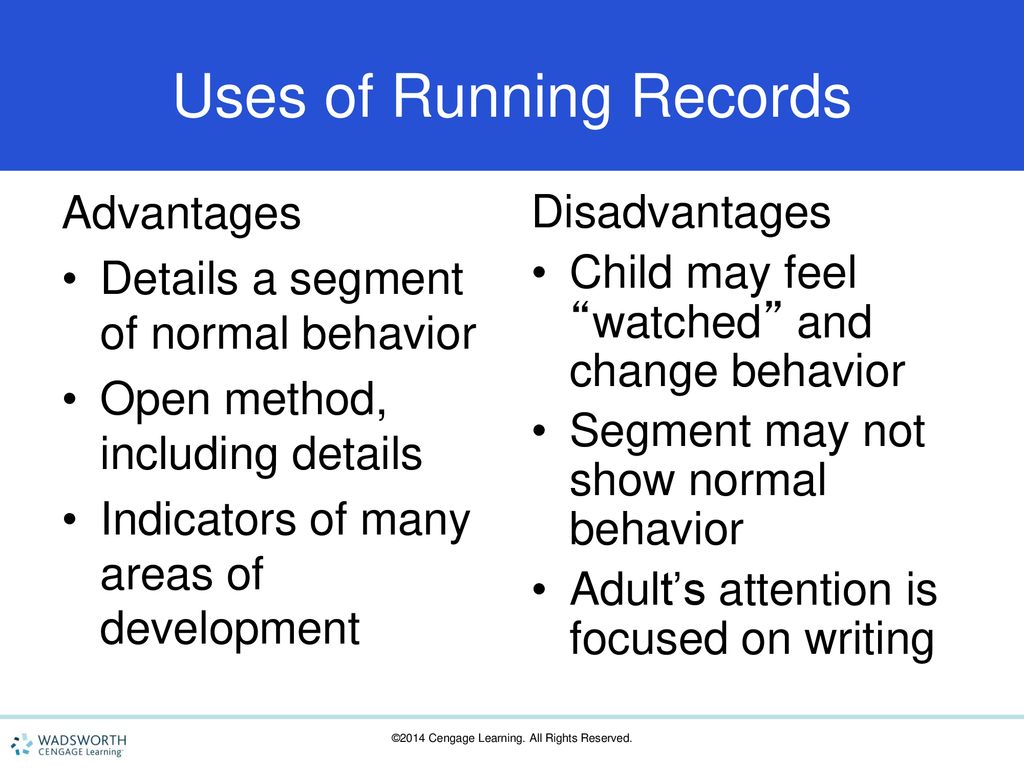 Running Record Advantages And Disadvantages Running Record Advantages And Disadvantages