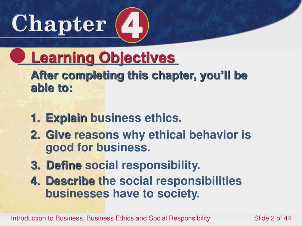 4 Chapter Business Ethics And Social Responsibility Pp Ppt Download