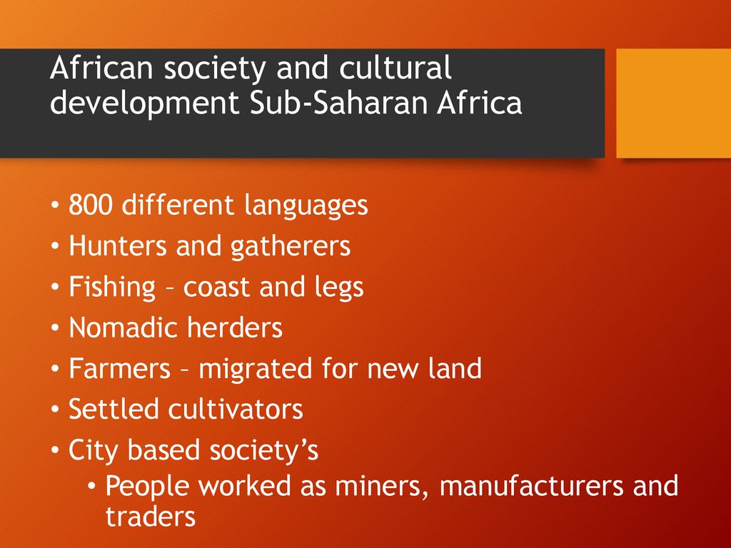States And Societies Of Sub Saharan Africa Ppt Download