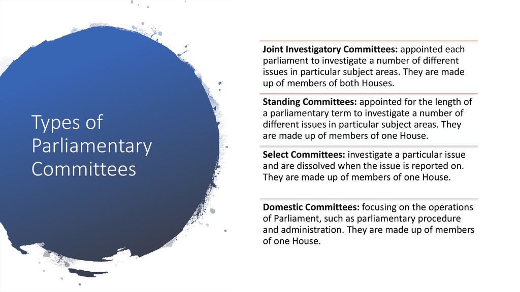 Parliamentary Committees Ppt Download