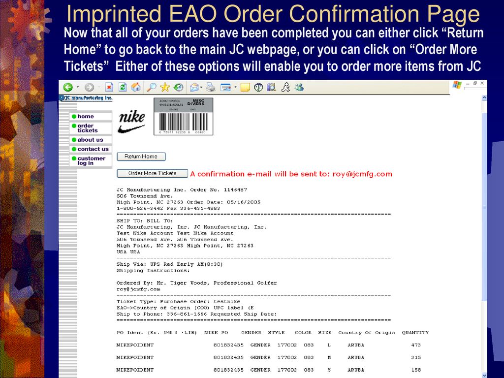 Nike Online Ordering Procedure - ppt download