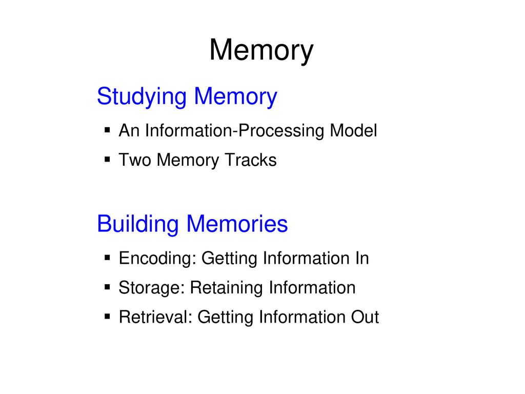 Memory Chapter Ppt Download