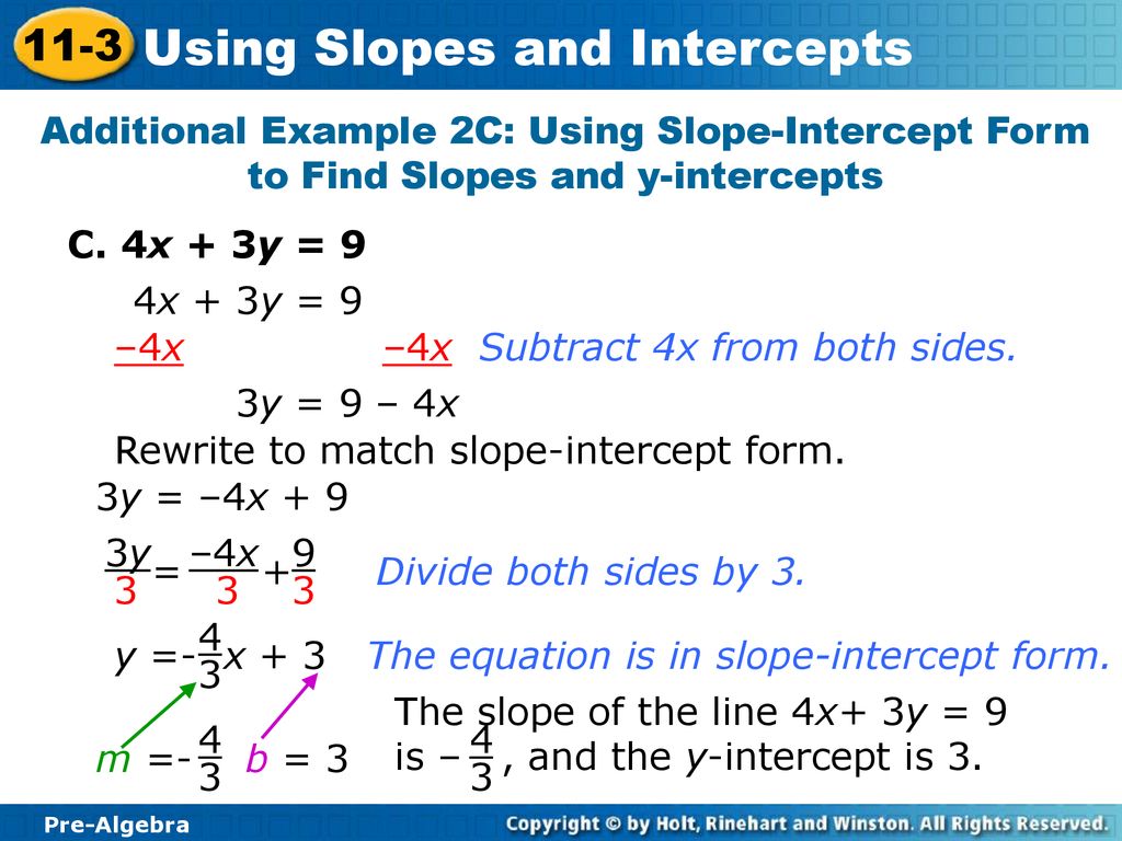 Using Slopes and Intercepts - ppt download Using Slopes and Intercepts - ppt download