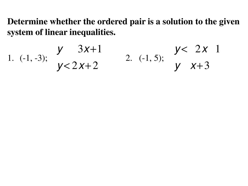Solving Linear Inequalities Ppt Download