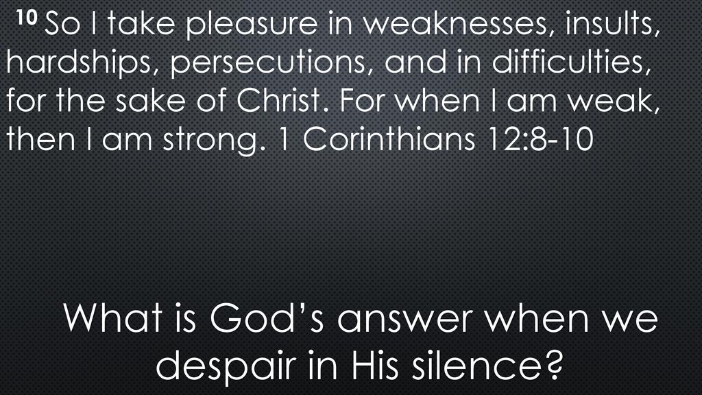 Session 4 The Unforsaking Christ Ppt Download