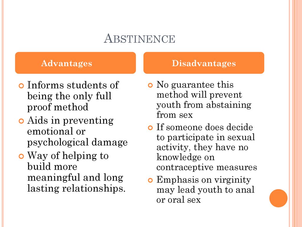 Sex Education Comprehensive Vs Abstinence Ppt Download