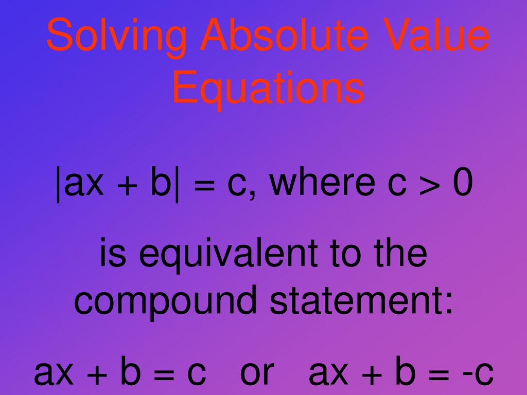 Solving Compound Inequalities And Ppt Download