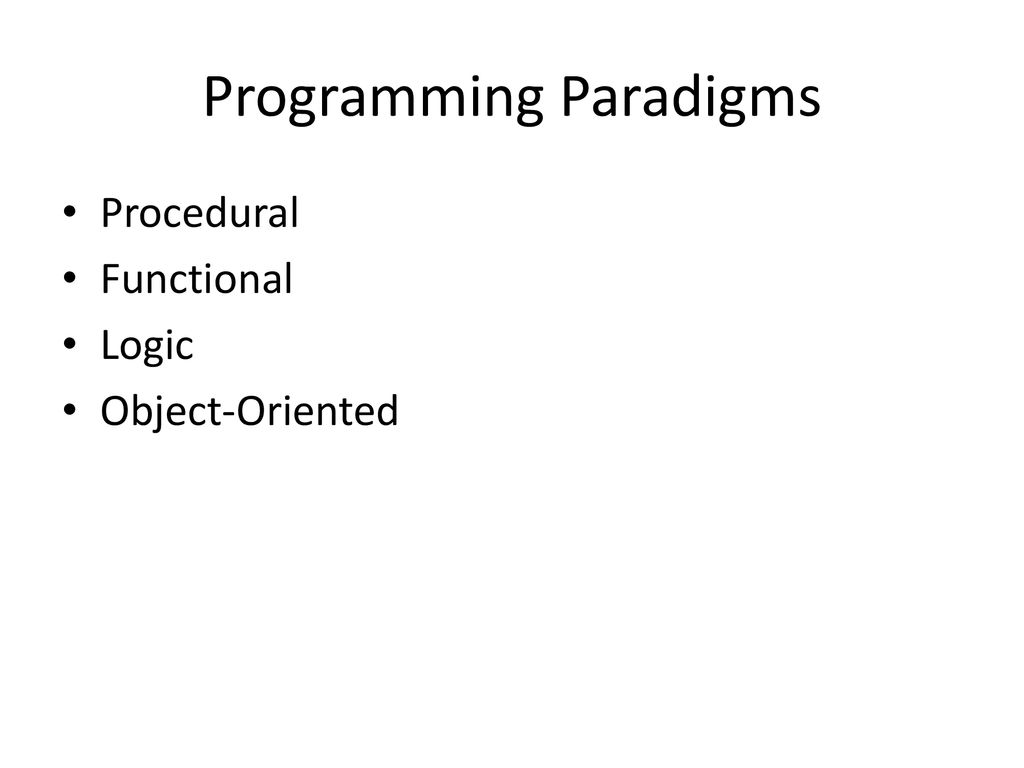 Programming Paradigms Ppt Download