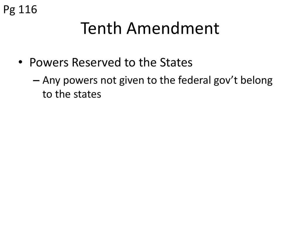 Bill Of Rights First 10 Amendments Pg Ppt Download