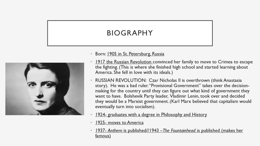Ayn Rand Historical Background Ppt Download