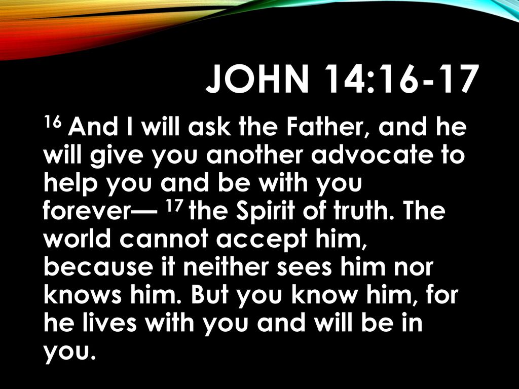 John 14 And I Will Ask The Father And He Will Give You Another