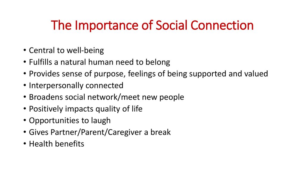 Importance Of Social Interaction Importance Of Social Interaction
