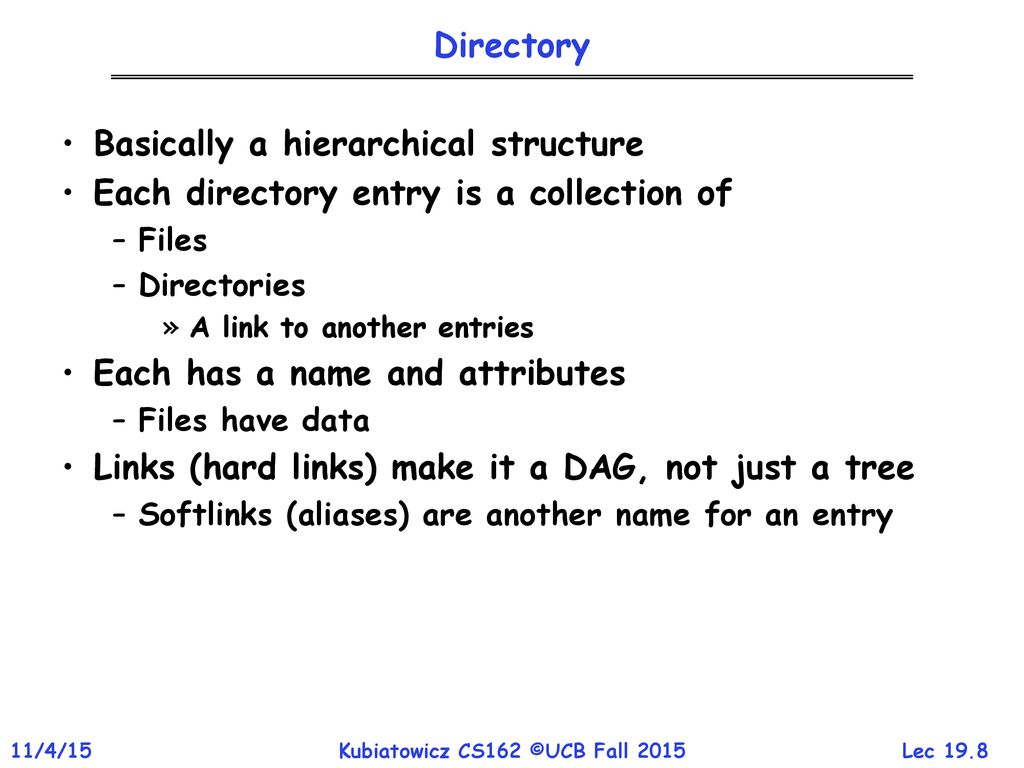 Cs162 Operating Systems And Systems Programming Lecture 19 File Systems Cont Mmap Buffer