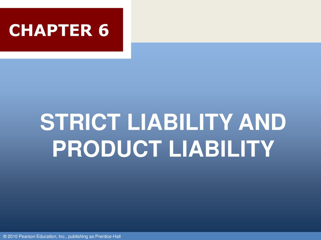 Strict Liability And Product Liability Ppt Download