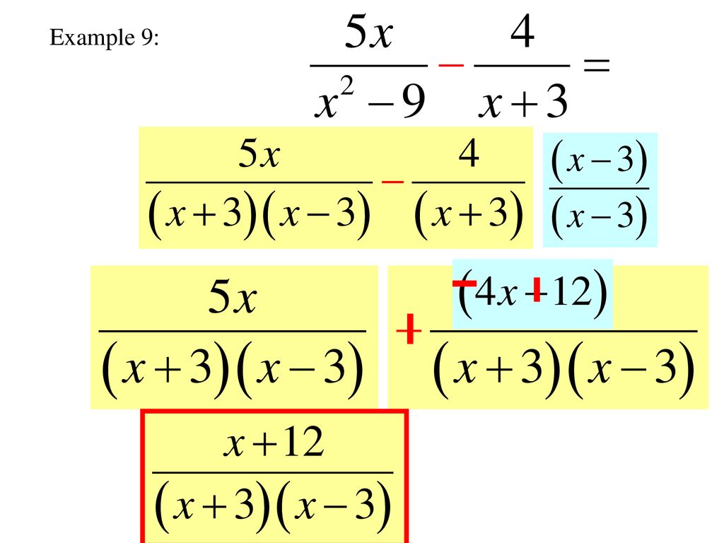 11 6 Addition And Subtraction Rational Expressions Ppt Download