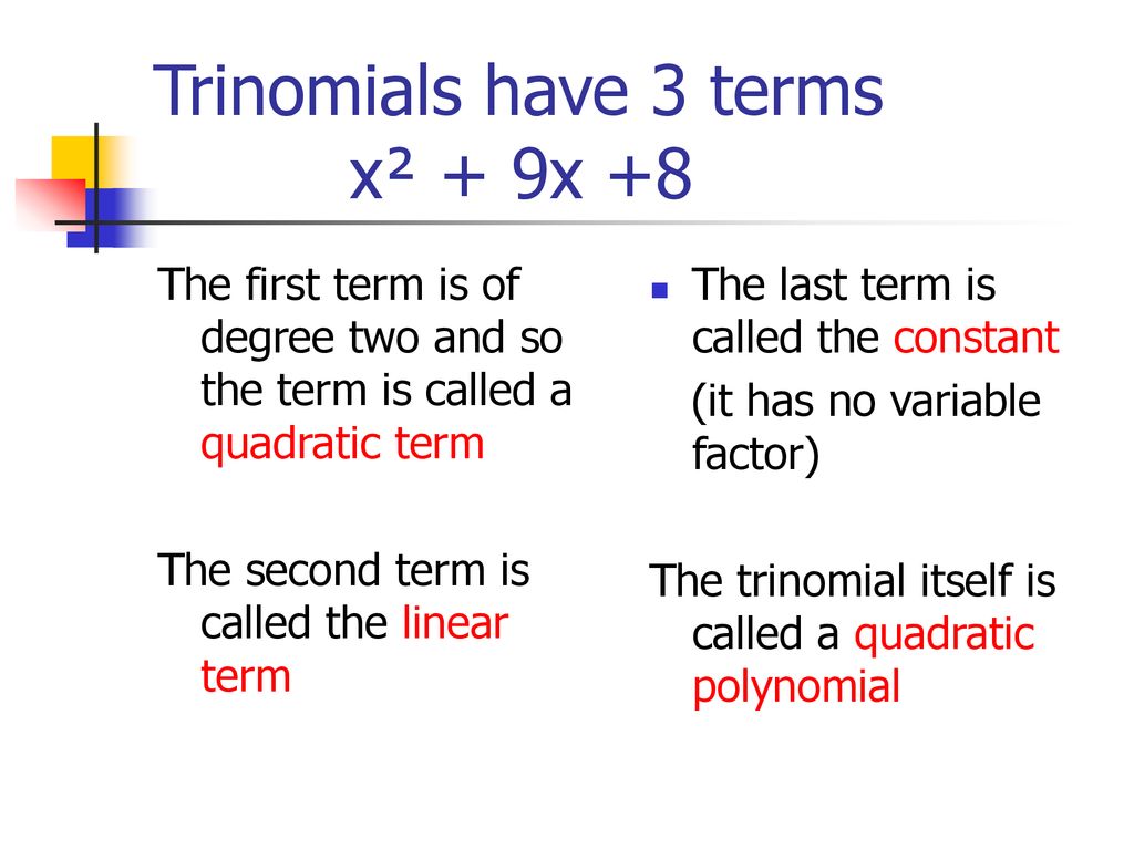 There Is A Pattern For Factoring Trinomials Of This Form When C Ppt