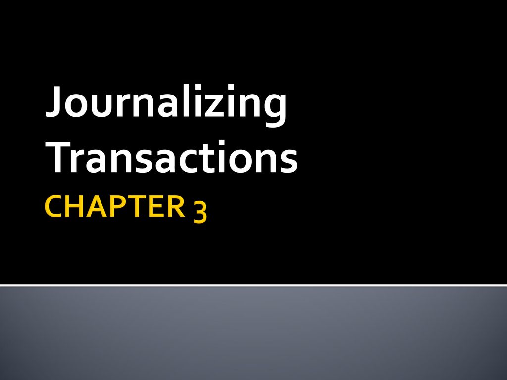 Journalizing Transactions Ppt Download