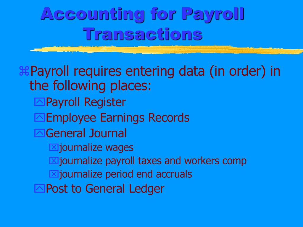 Chapter 6 Analyzing And Journalizing Payroll Transactions Ppt Download