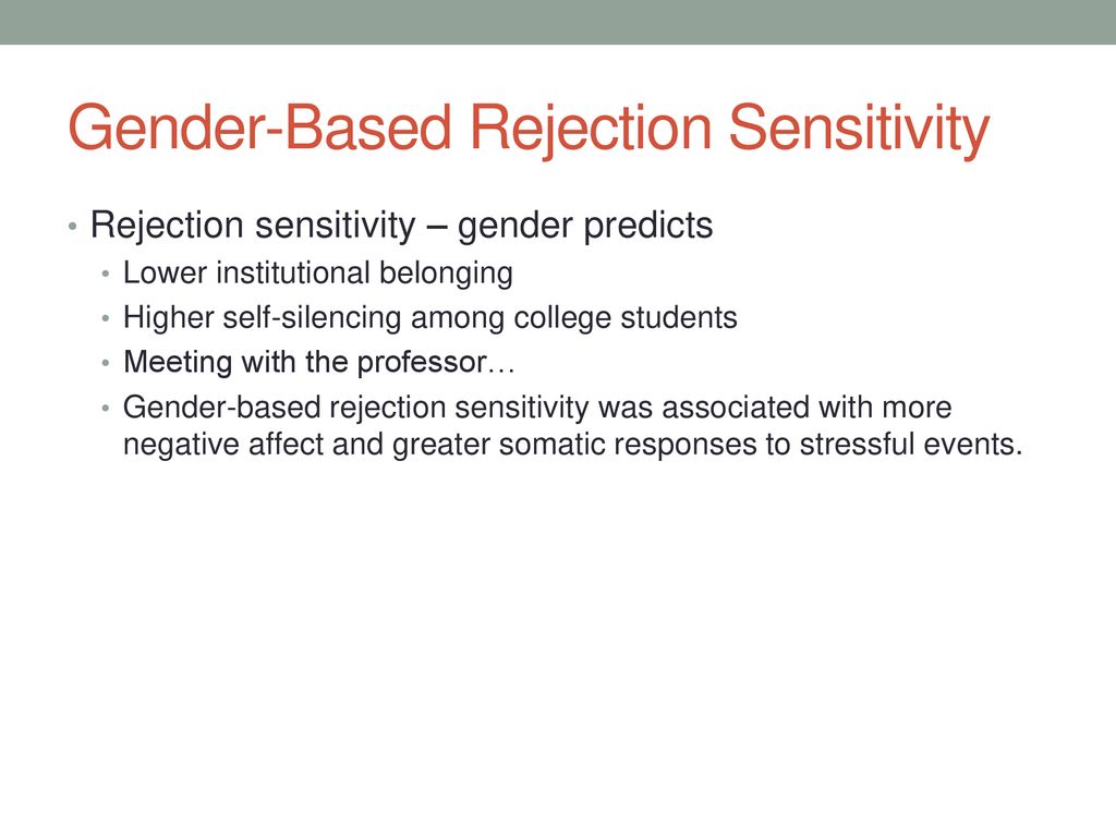 Rejection Sensitivity Ppt Download