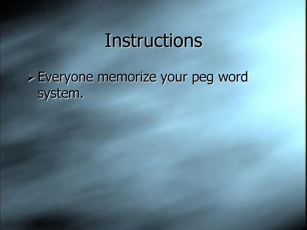 Peg Word Demonstration Ppt Download
