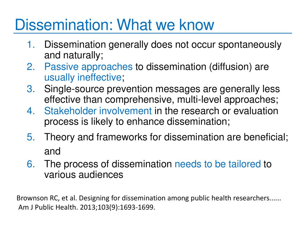 The Promise And Challenge Of Dissemination And Implementation Science