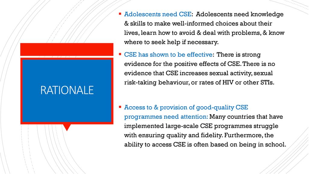 Comprehensive Sexuality Education Cse Provision Ppt Download