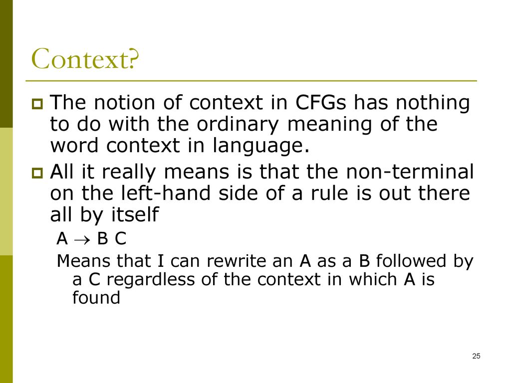 Context Free Grammars Ics 482 Natural Language Processing Ppt Download