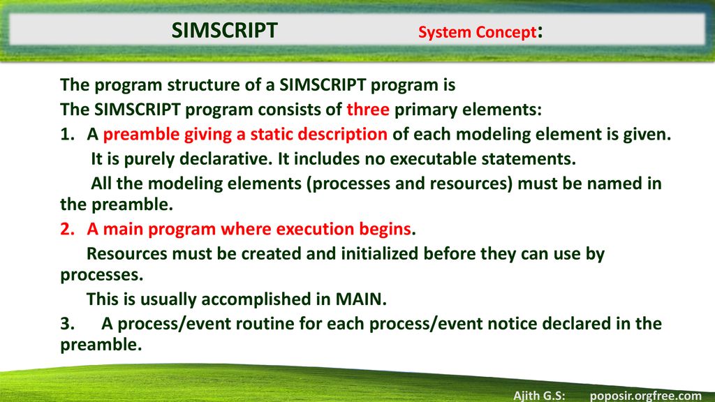 SIMSCRIPT SIMSCRIPT is a general-purpose simulation language - ppt download SIMSCRIPT SIMSCRIPT is a general-purpose simulation language - ppt download