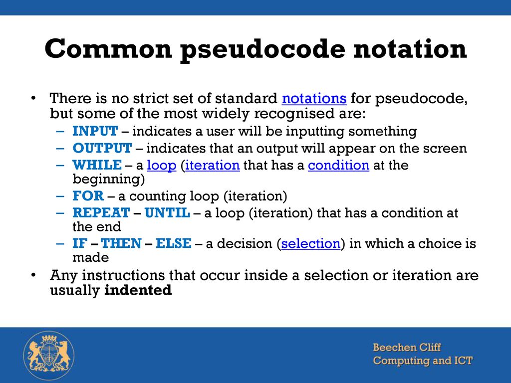Writing Pseudocode Computing Yr Ppt Download