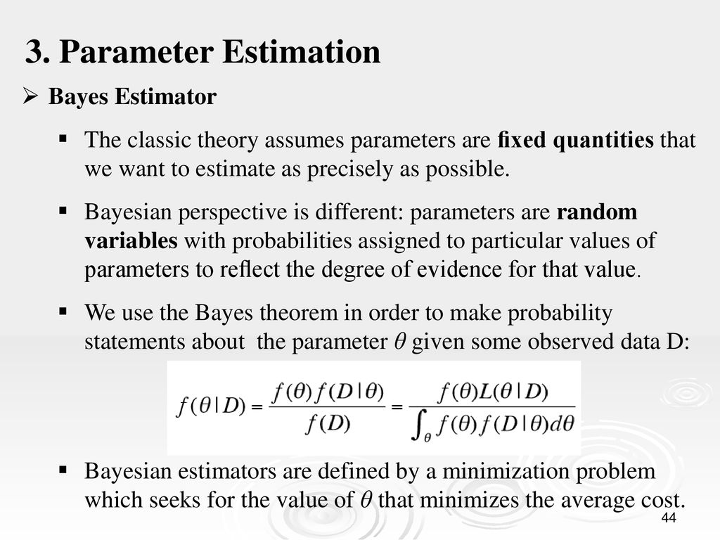 Parameter Estimation Hypothesis Testing Ppt Download