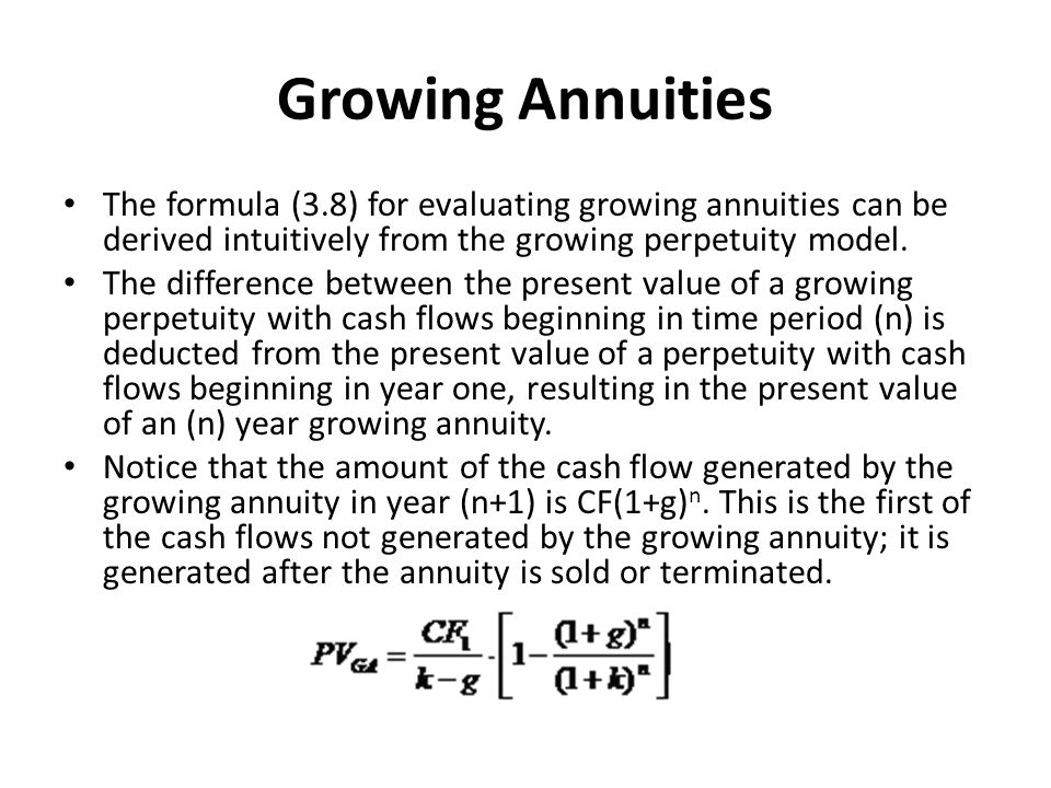 Present Value of Growing Annuity Formula - Quant RL