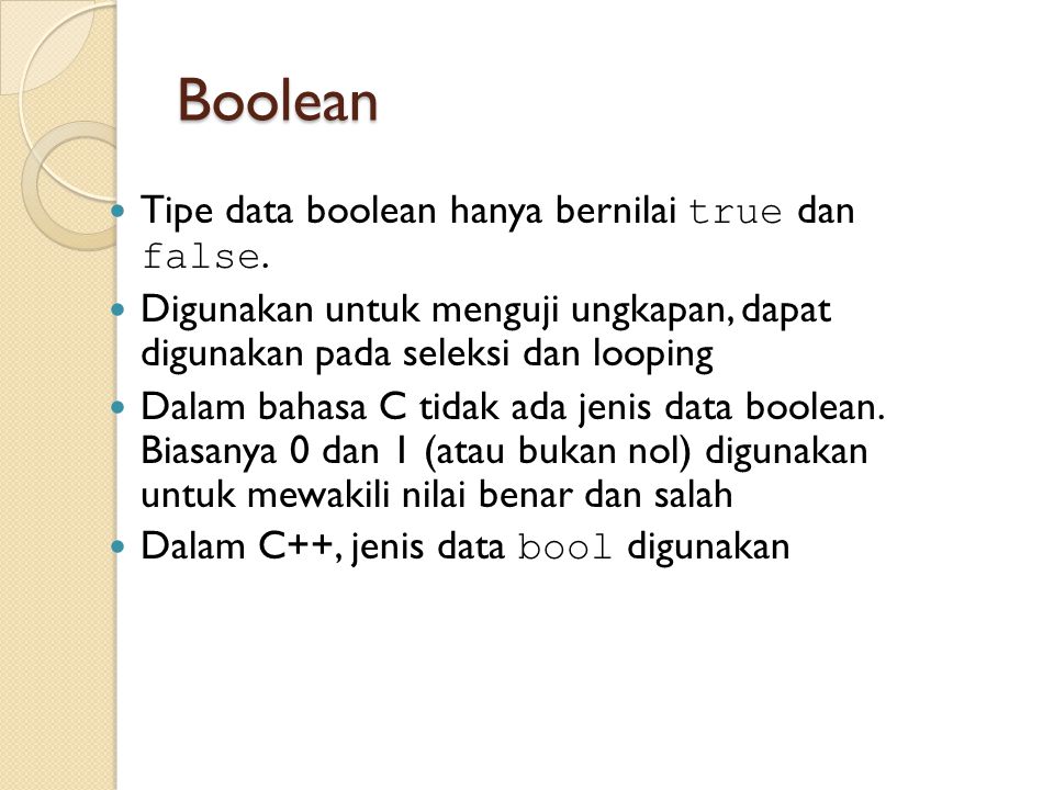 Contoh Tipe Data Boolean Pada Java Contoh Tipe Data Boolean Pada Java