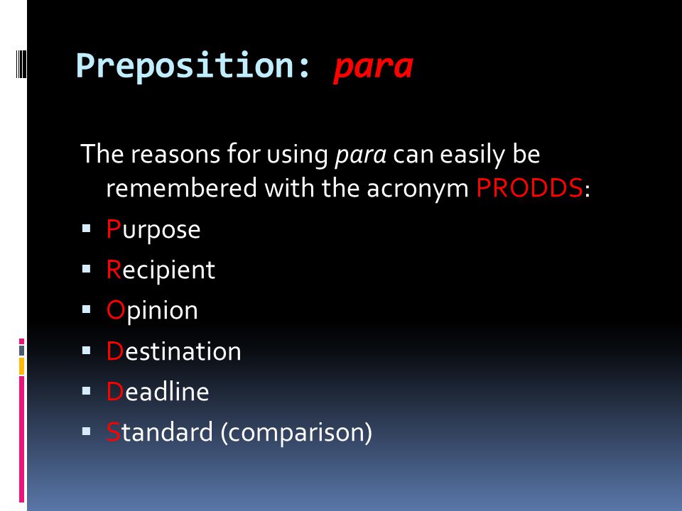 Page 108 Por and Para. - ppt video online download Page 108 Por and Para. - ppt video online download