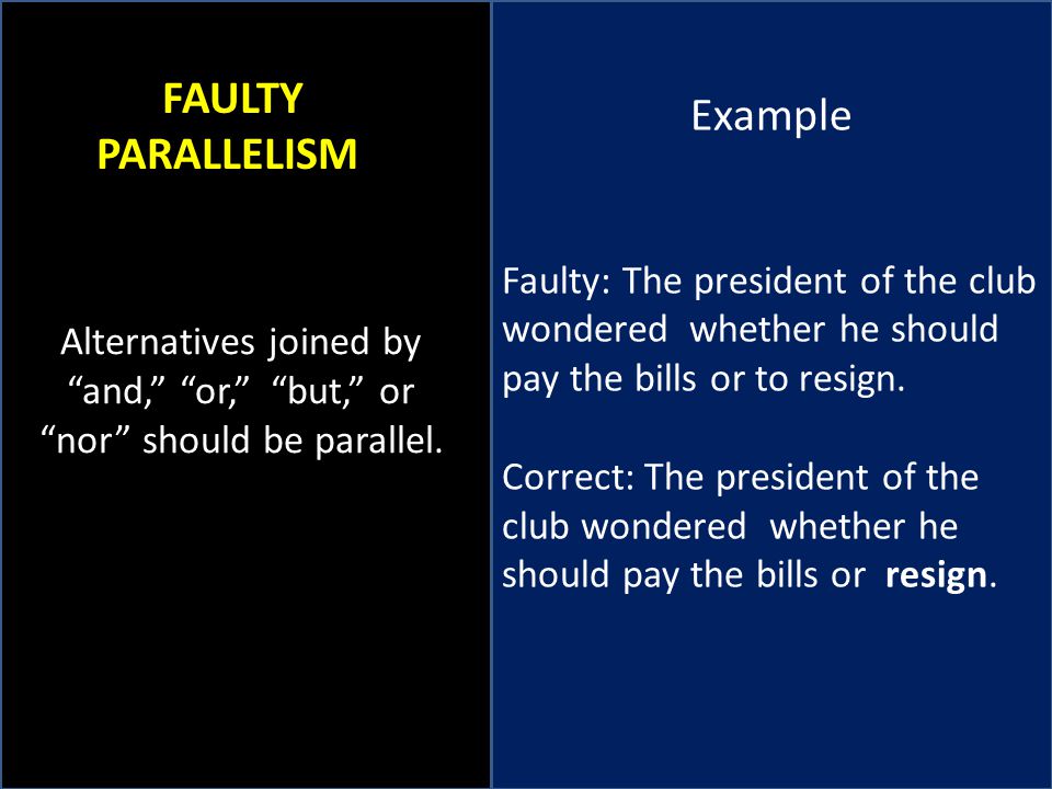 Examples Of Faulty Parallelism In English Grammar, 58% OFF Examples Of Faulty Parallelism In English Grammar, 58% OFF