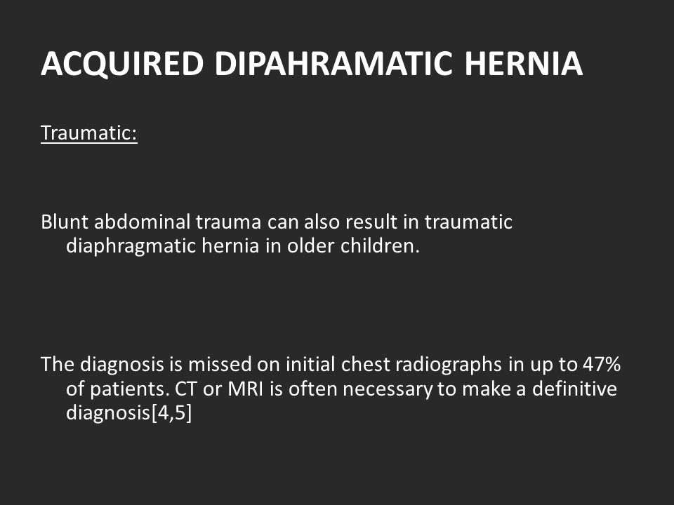 Traumatic Diaphragmatic Hernia Traumatic Diaphragmatic Hernia
