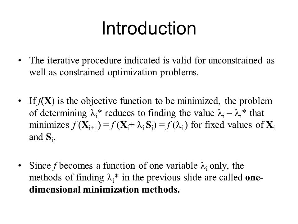 Nonlinear Programming One Dimensional Minimization Methods Ppt Download