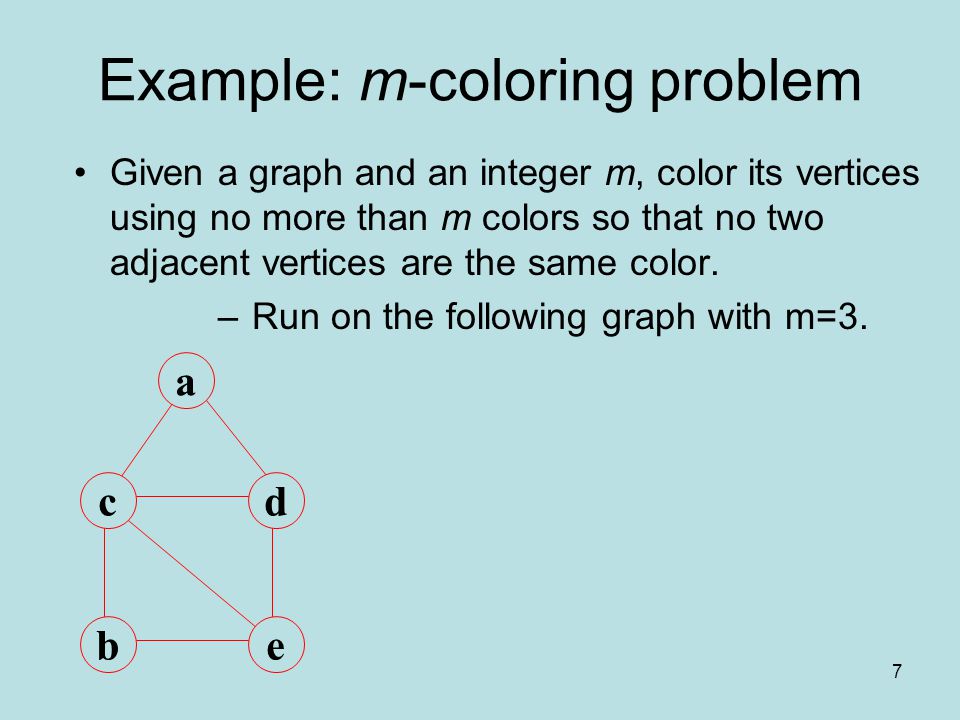 Graph Coloring Problem Using Backtracking Ppt Graph g v e v v 1 v 2 v n ... Graph Coloring Problem Using Backtracking Ppt Graph g v e v v 1 v 2 v n ...